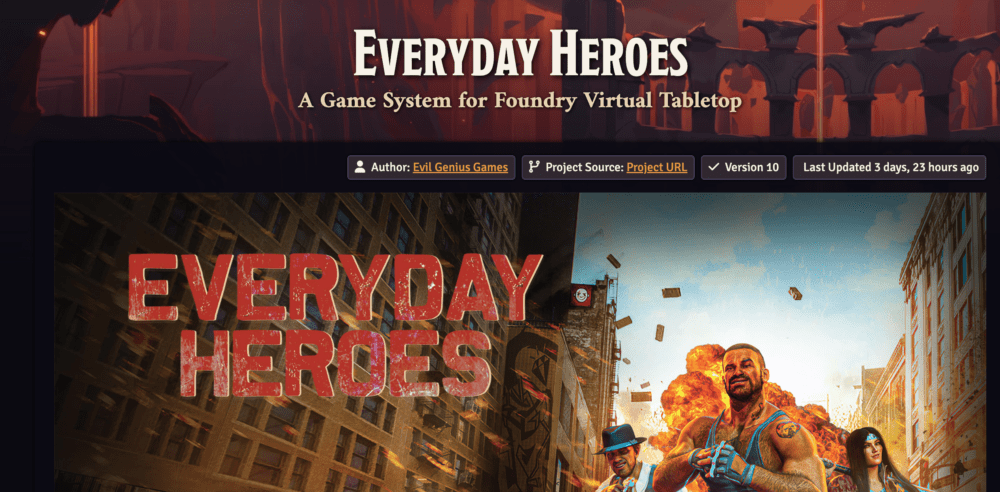 Everyday Heroes on Foundry - Evil Genius Games